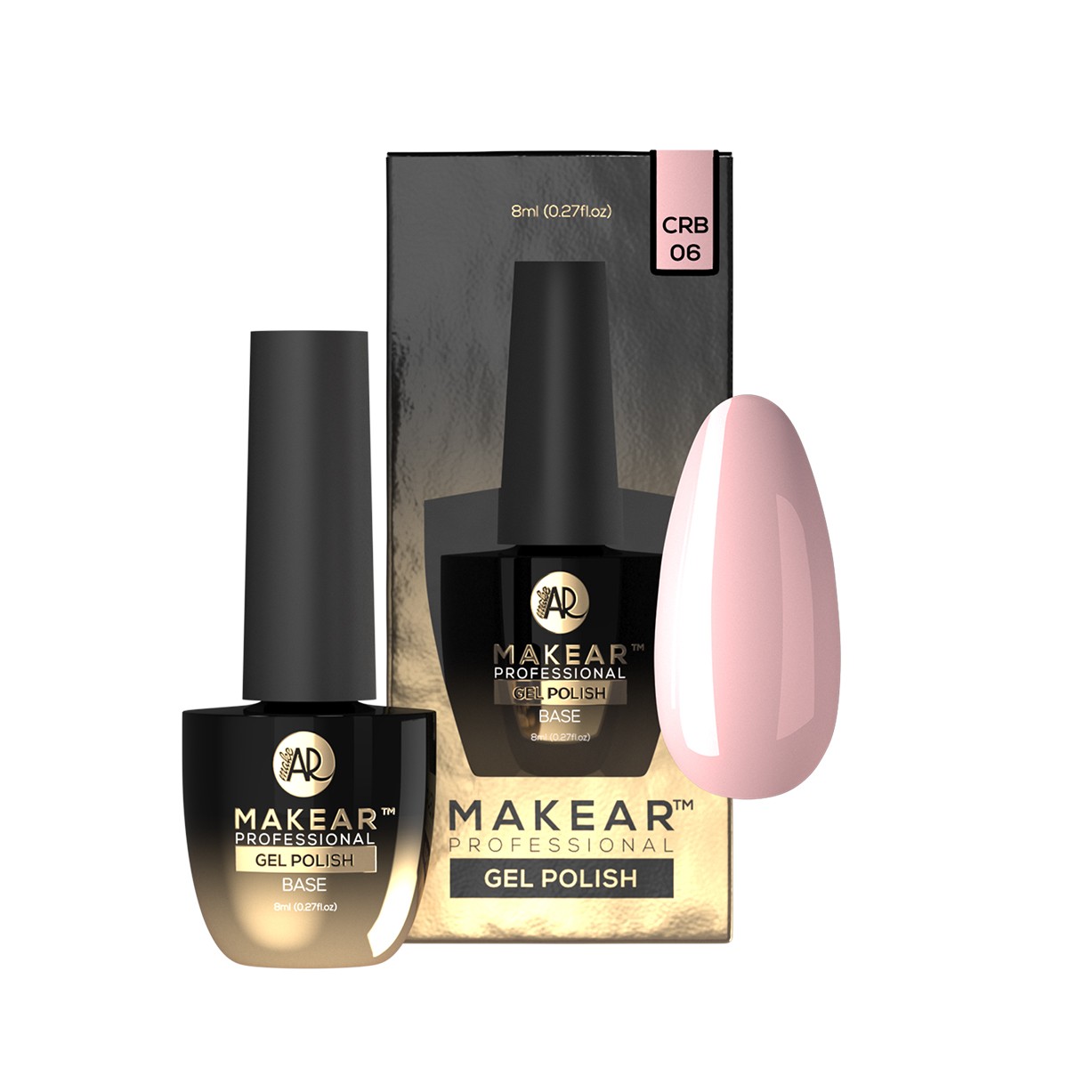 Gel UV Vernis Permanent Rubber Base Peach CRB06 8ml Makear