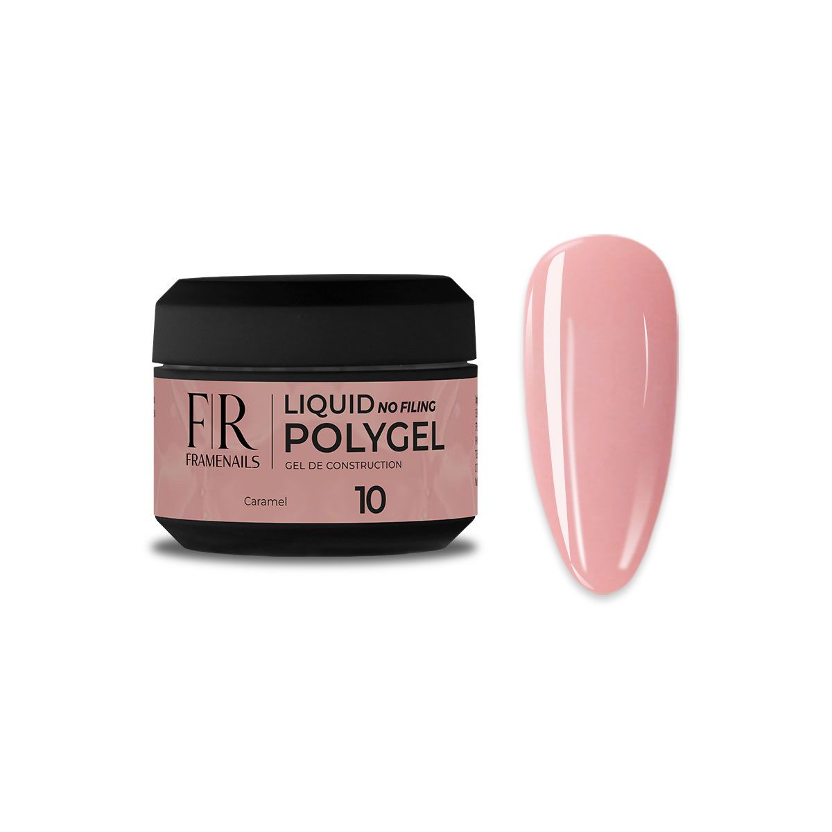 Gel UV/LED Liquid Polygel 10 Caramel pot 15ml Framenails