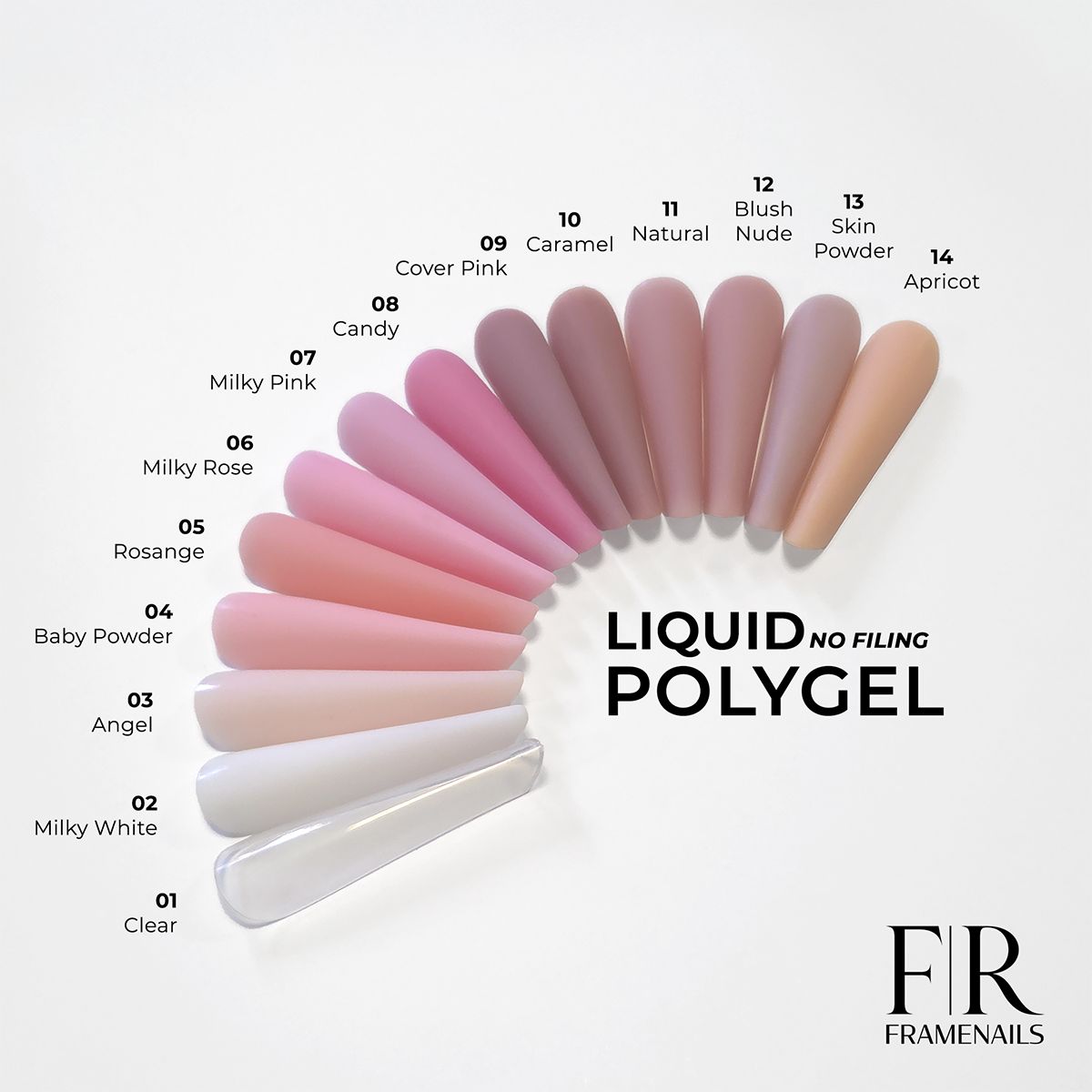 Gel UV/LED Liquid Polygel 02 Milky White 15ml Framenails