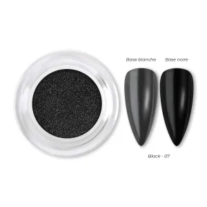 Poudre Nail Art Chrome Powder Black 07 Framenails